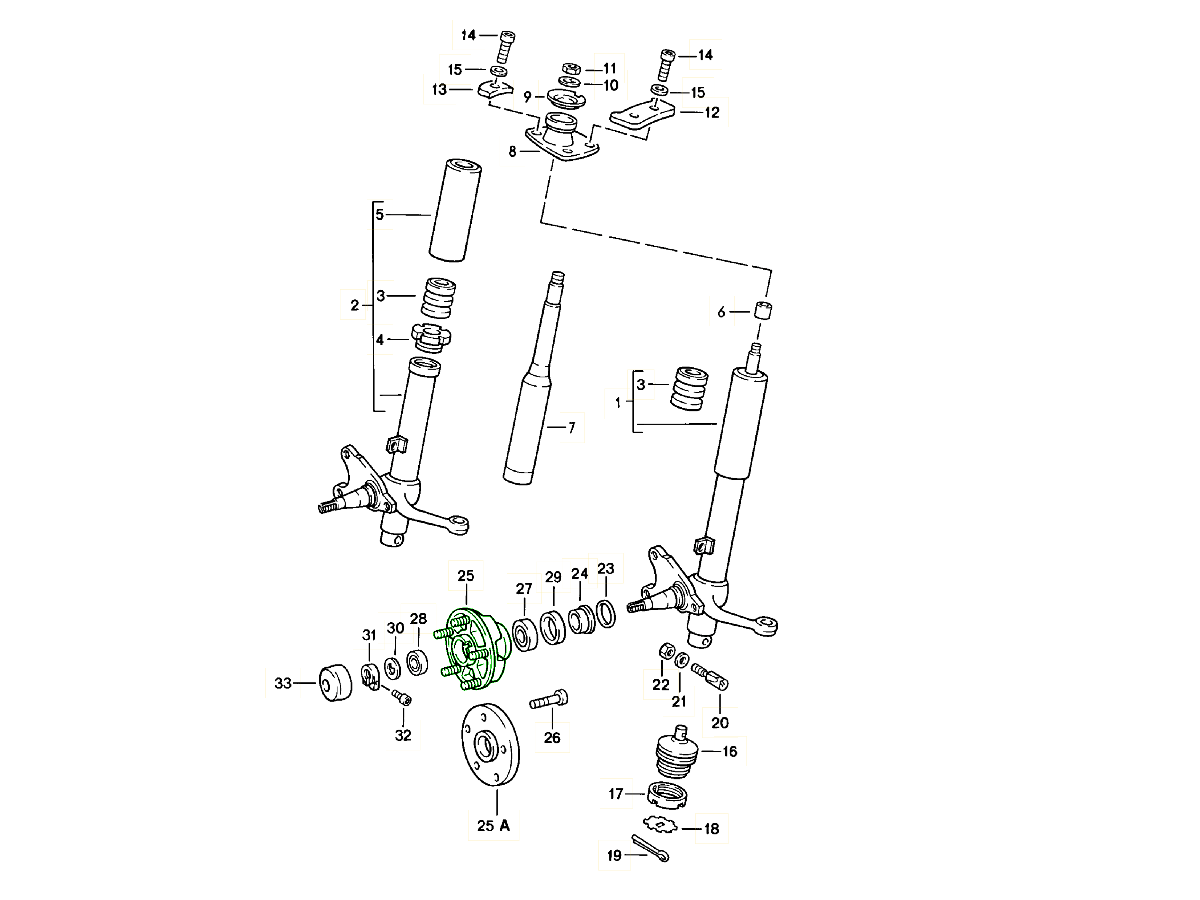 Porsche 930 Turbo Front wheel hub 93034106500 - 93034106500 | Design 911