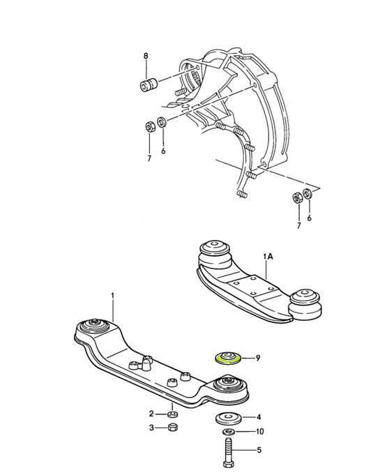 Gearbox mounting washer G50. Porsche 911 - 91137530500 | Design 911