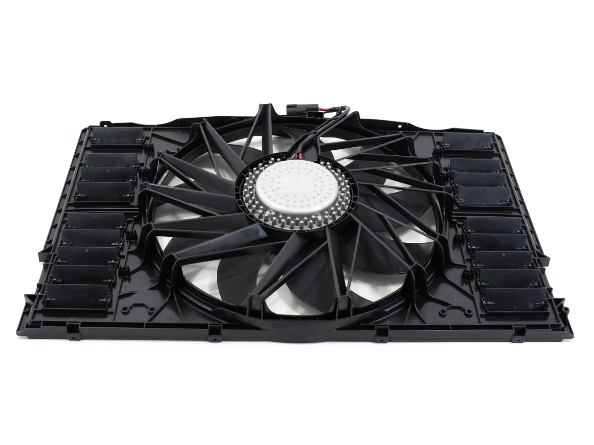 Porsche 970 Panamera Water radiator air duct with fan 97010606106 ...