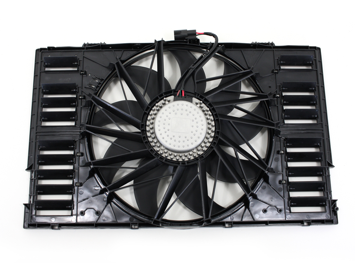 Porsche 970 Panamera Water radiator air duct with fan 97010606106 ...