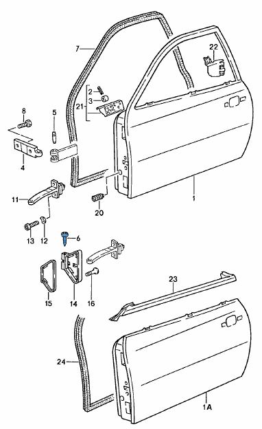 Porsche Doors, Hinges & Striker Plates | OEM Body Panels & Hardware ...