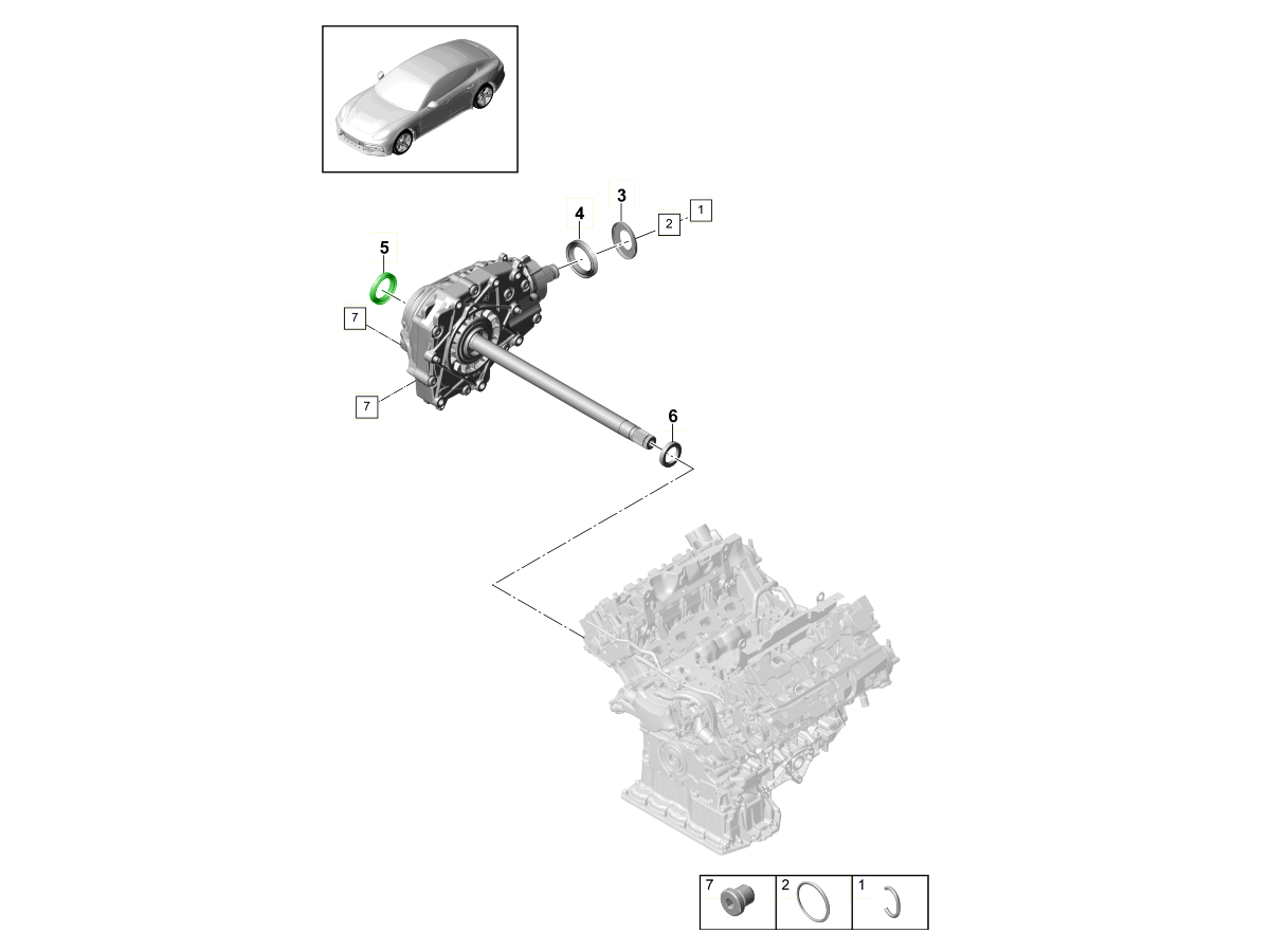 Porsche 971 970 Panamera Shaft oil seal 9A740939910 - 9A740939910 ...
