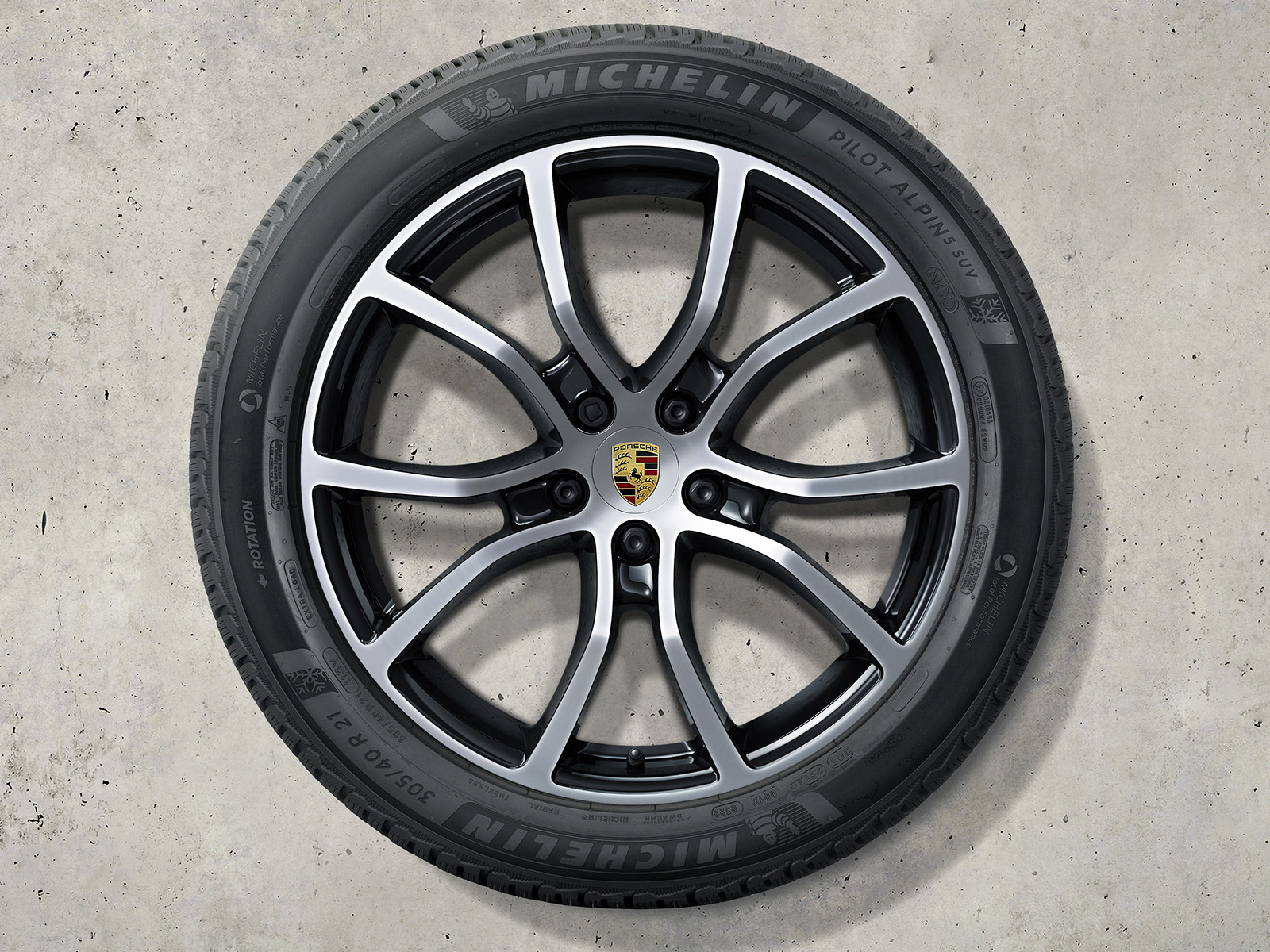 21inch Cayenne Exclusive Design alloy wheels and winter tyres Original ...