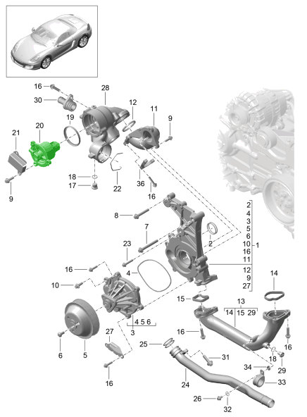 Porsche Thermostats & Temperature Sensors | Factory-Spec Cooling Parts ...