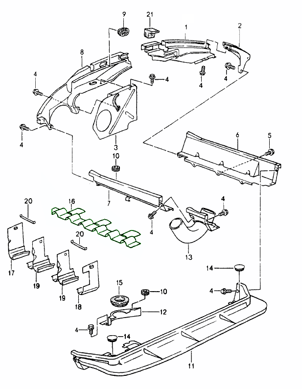 Porsche 964 Turbo Engine cover plate 96410626620 - 96410626620 | Design 911