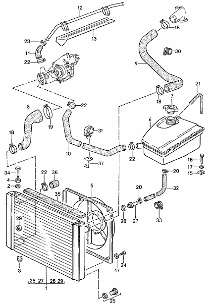 Radiator Water Porsche 924S / 944 *AUTOMATIC CARS - 94410602706 ...