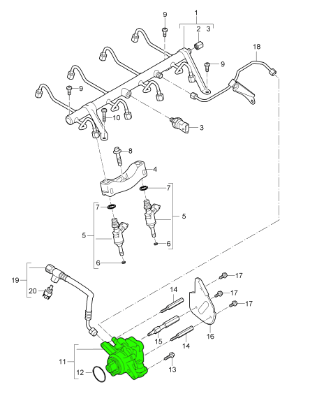 Porsche Cayenne High Pressure Pump 94811031507 - 94811031507 | Design 911