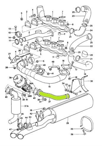 Connecting pipe wastegate. Porsche 911 turbo - 93012303100 | Design 911