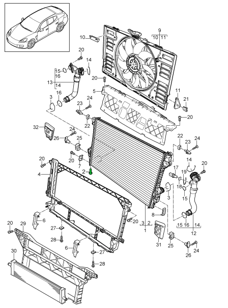 Porsche 970 Panamera Radiator Water Drain Plug 97010621500 ...