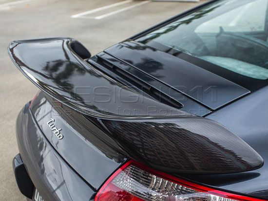 Porsche 997 Turbo Rear Spoiler / Wing Add-on GT2 Style Carbon Fiber AP ...