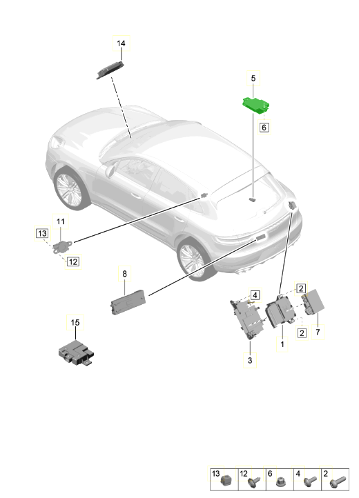 Porsche Macan Control unit for fuel pump 4G0906093J - 4G0906093J ...