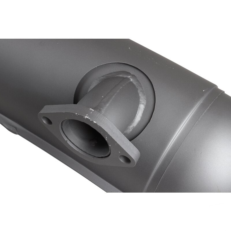 Exhaust muffler / silencer with polished 57mm angled outlet. Porsche ...