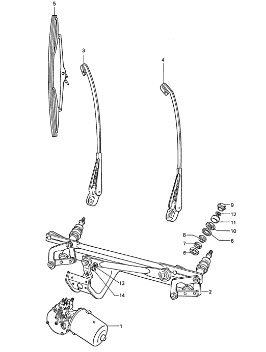 Porsche 911 Front Wiper Arm Assembly Cup Nut 90162834111 - 90162834111/ ...