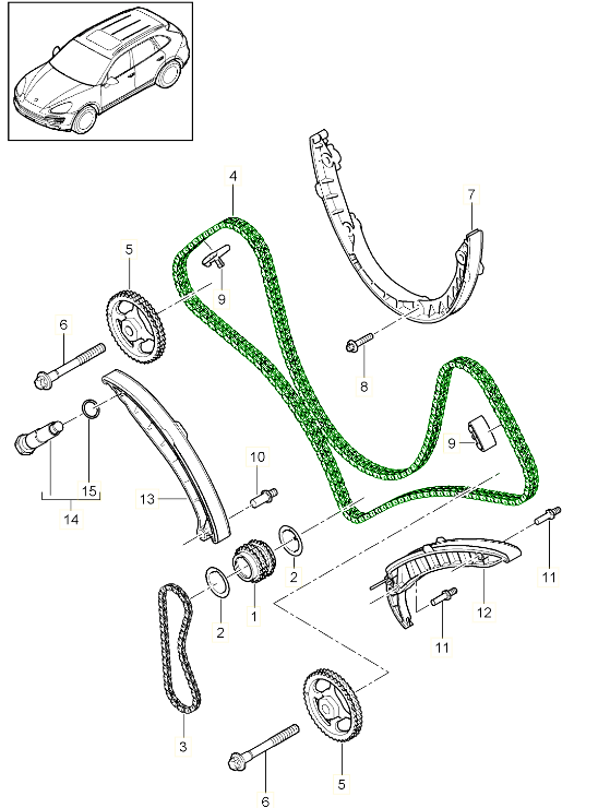 Porsche 957 958 Cayenne Drive chain 94810516910 - 94810516910 | Design 911