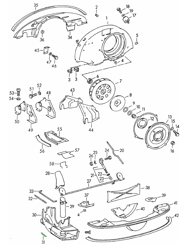 Porsche Heater Cables | Heating System Control & Restoration Parts ...