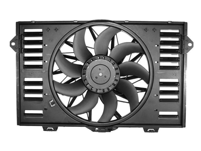 Porsche 970 Panamera Water radiator air duct with fan 97010606106 ...