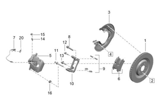 Rear caliper bolt with balance weight. Porsche 95B.2 Macan - WHT001921 ...
