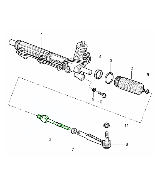 Original Porsche 99734732200 99734732201 Track rod inner joint for ...