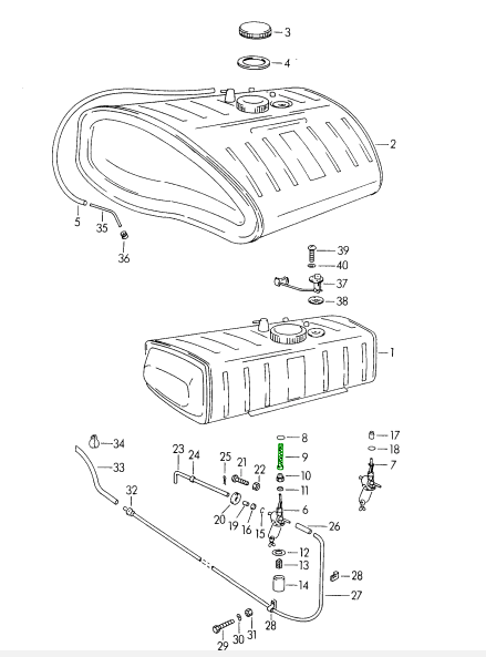 Porsche 356 Fuel tank strainer insert 64420122500 - 64420122500 ...