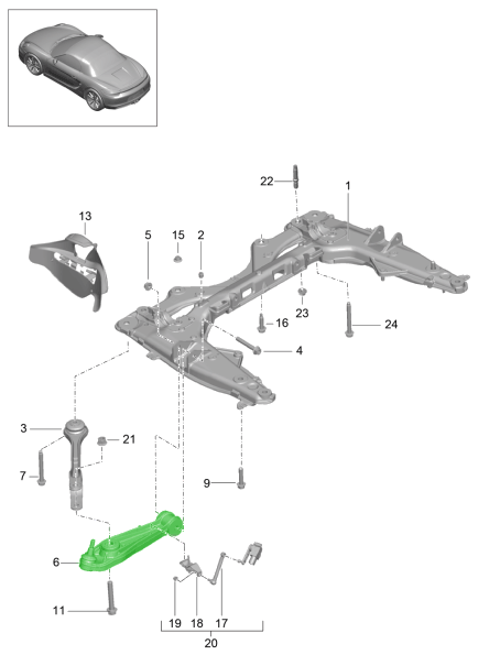 Porsche Boxster control arm front 99134105301 99134105303 99134105304 ...