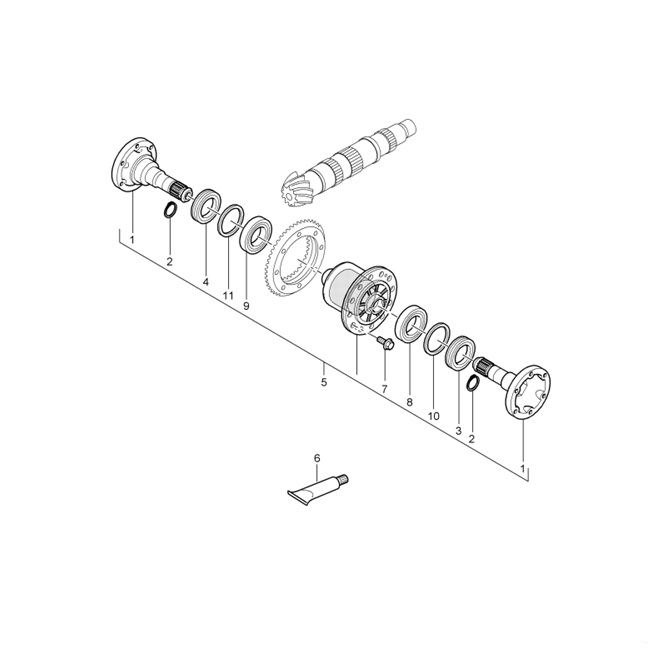 Snap ring for gearbox drive flange LSD. Porsche 997 - 99733224901 ...