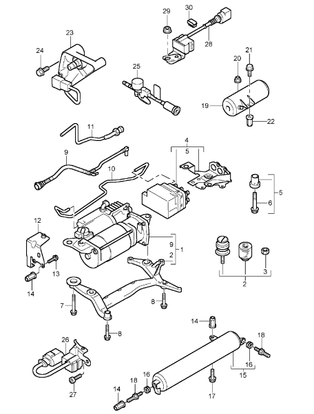 Porsche Cayenne Air Suspension Compressor 95535890105 - 95535890105 ...