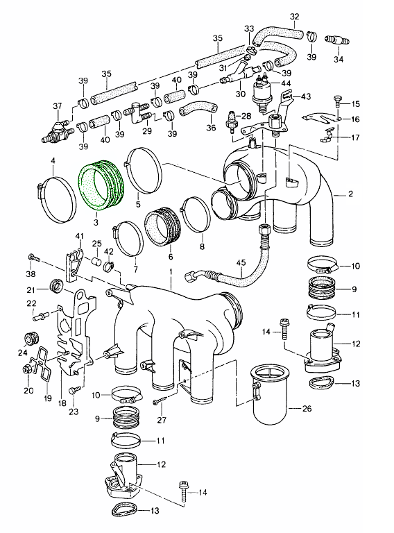 Porsche 964 993 Manifold Rubber Seal 96411068503 - 96411068503/1 ...