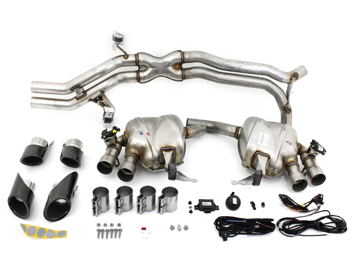 Original Porsche 95B044211 and 95B044211A Sports exhaust system for ...