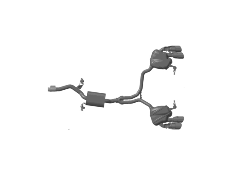 Original Porsche 95B044211 and 95B044211A Sports exhaust system for ...