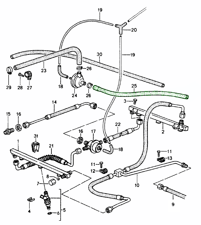 Porsche 964 Vacuum valve rubber hose 92811065205 - 92811065205 | Design 911