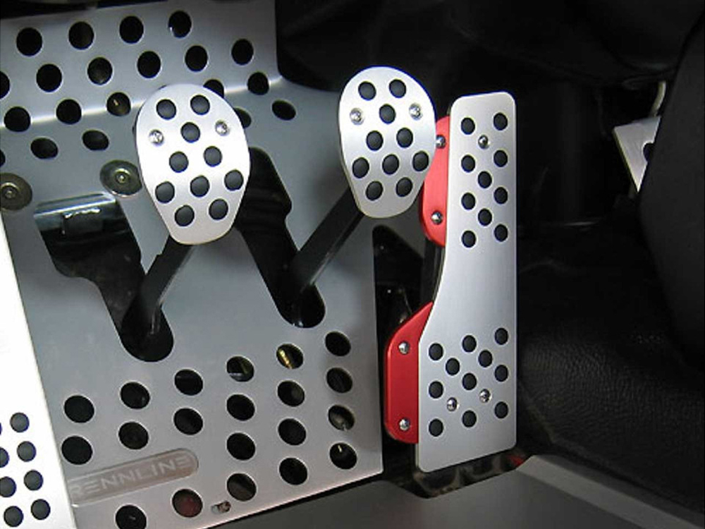 Porsche Rennline Aluminium Pedal Set Rubber Grip - P716295BLACK ...