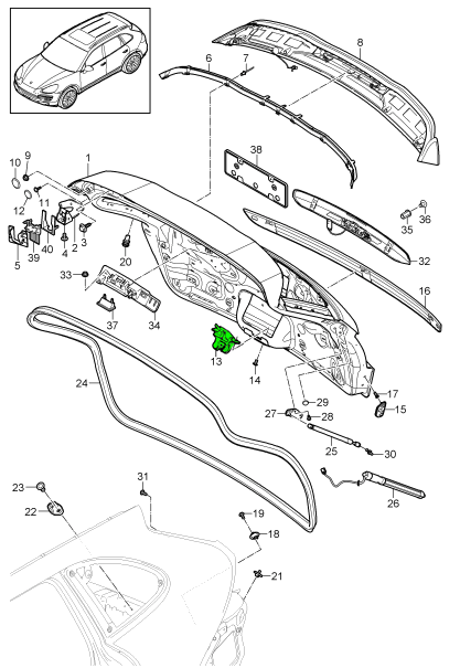 Porsche Rear Lids & Tailgates | OEM Body Panels & Engine Covers ...