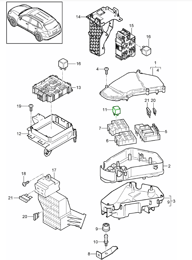 Porsche Cayenne Glow plug relay 95561802800 - 95561802800 | Design 911