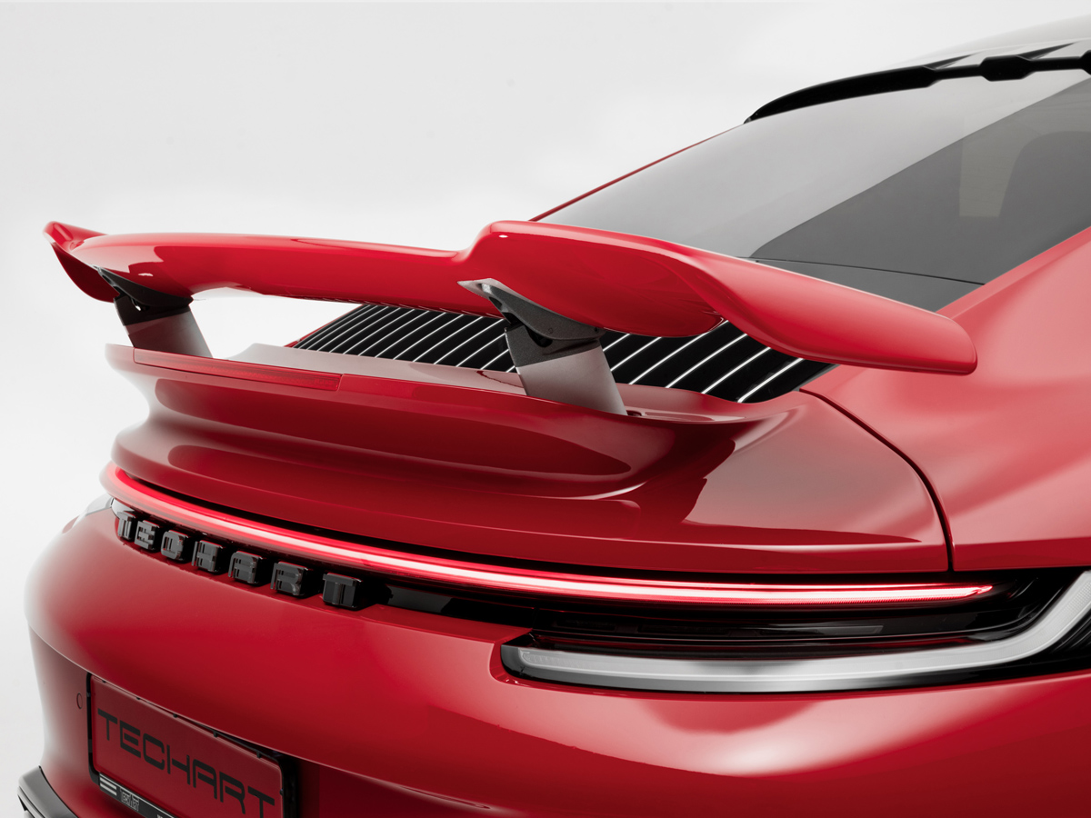 TechArt carbon fibre rear spoiler type I for Porsche 992 turbo coupe ...