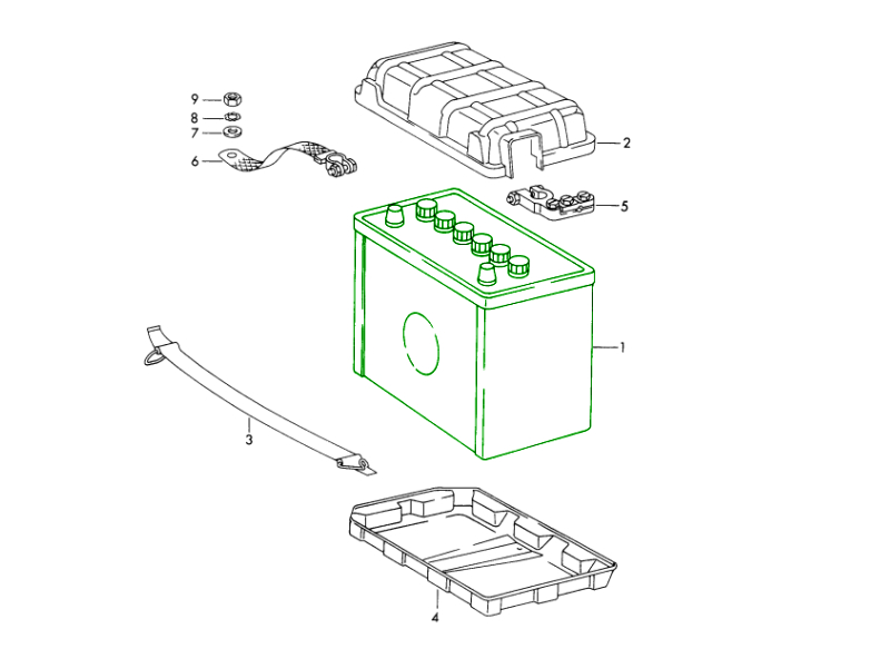 Car Battery 12V 45AH. Porsche 911 1965-69 99961101090 - 99961101090 ...