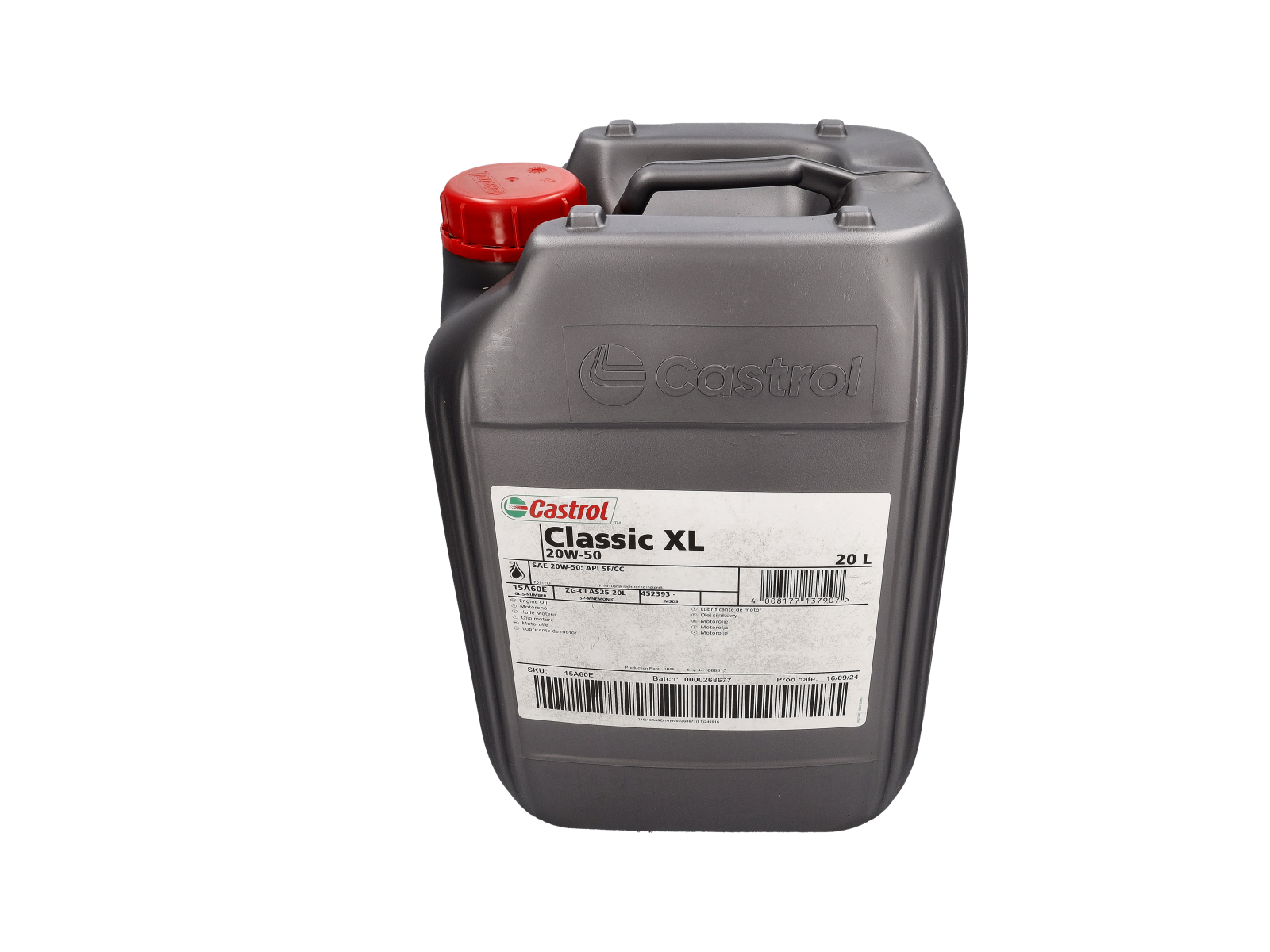 Castrol classic Engine Oil 20W/50 XL 20ltr - 19252801 | Design 911