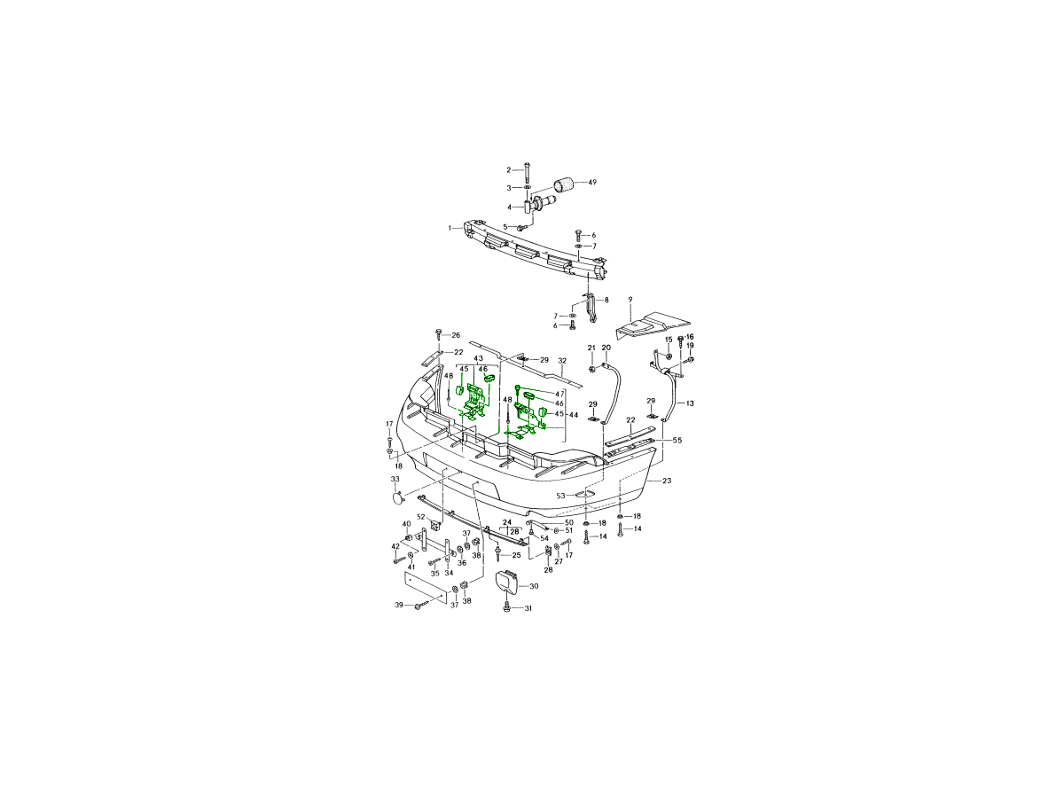 Porsche Rear Bumper Brackets, Retainers & Braces | OEM Mounting ...