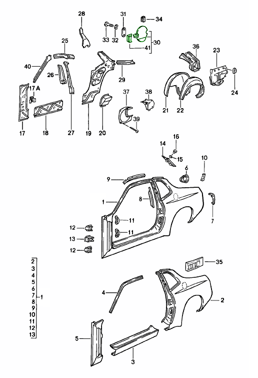 Porsche 944 968 Fuel filler flap 94450409500 - 94450409500 | Design 911