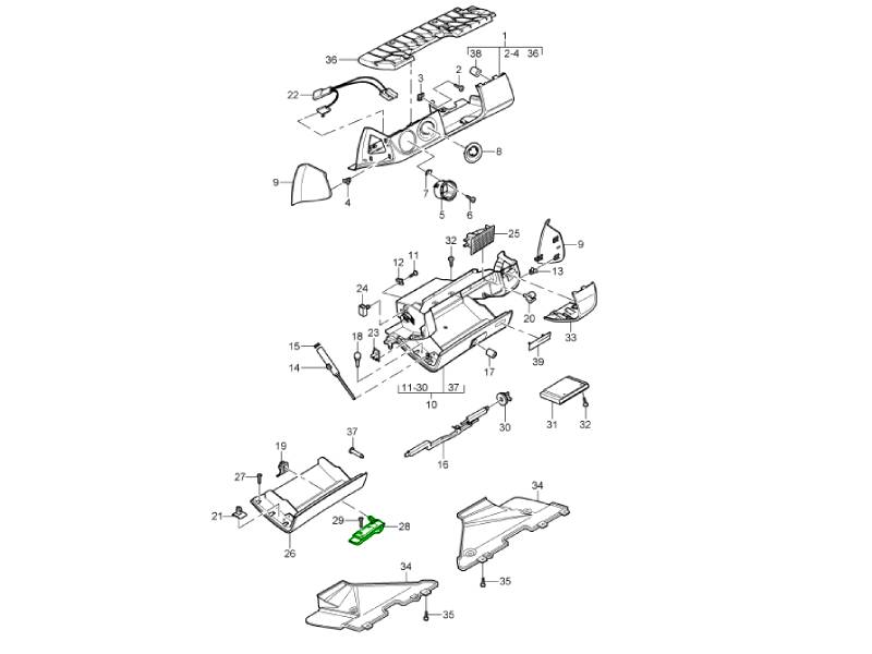 Porsche Gloveboxes & Parts | Interior Storage & Restoration Components ...