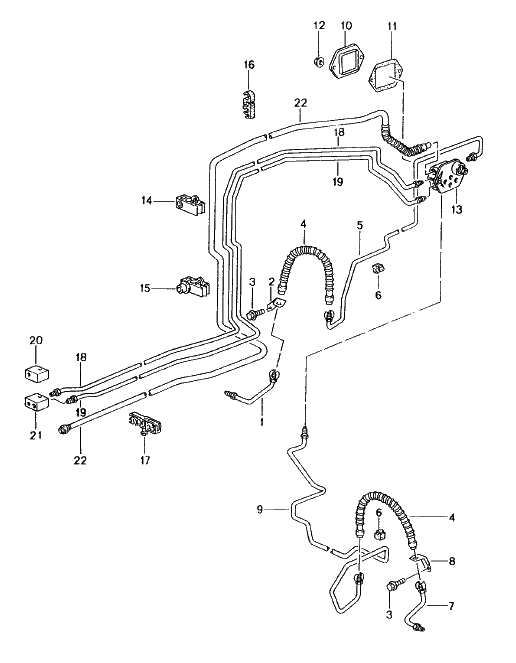 Caliper Brake line. Porsche 996 / 996TT 99635558702 - 99635558702 ...