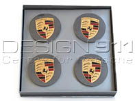 Wheel Caps with Coloured Crest for Porsche Macan (Set of 4) 00004460509 ...