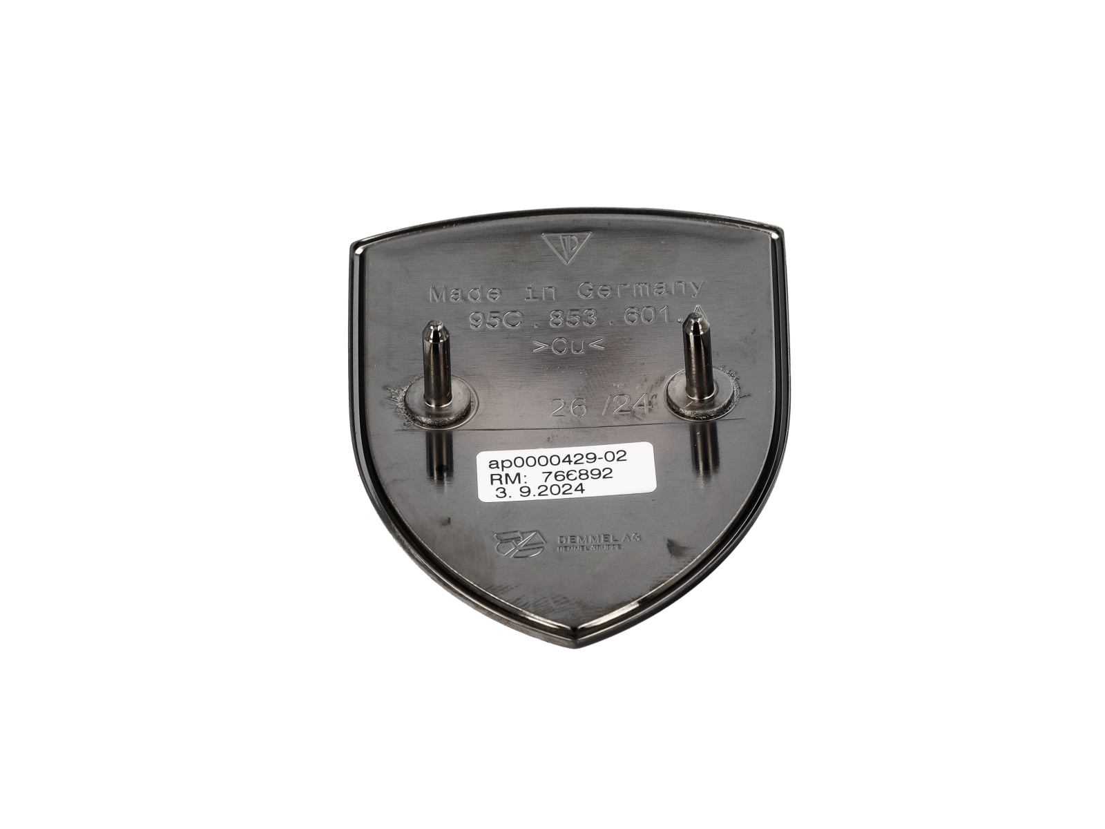 Bonnet Badge / Emblem, Turbonit. Porsche 95C Macan / 976 Panamera / 9J1 ...