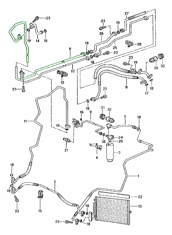 Buy Porsche 997 (911) MK1 2005-2008 997 MK1 TURBO 2007-09 Air con pipes ...