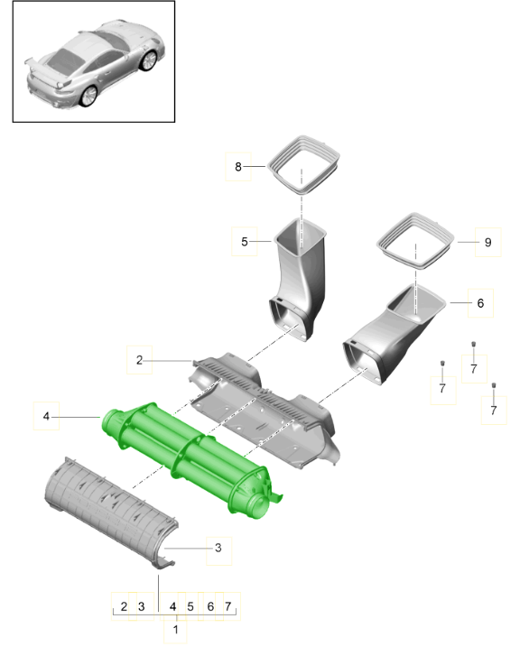 Porsche 911 Air Filter 9P1129620A - 9P1129620A | Design 911