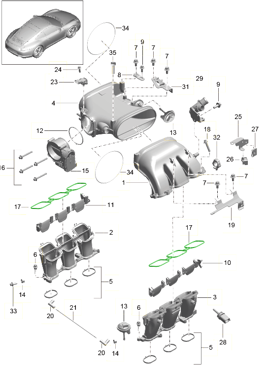 Buy Porsche 997 (911) MK2 2009-2012 997 MKII Carrera C2S 3.8L 2009 ...
