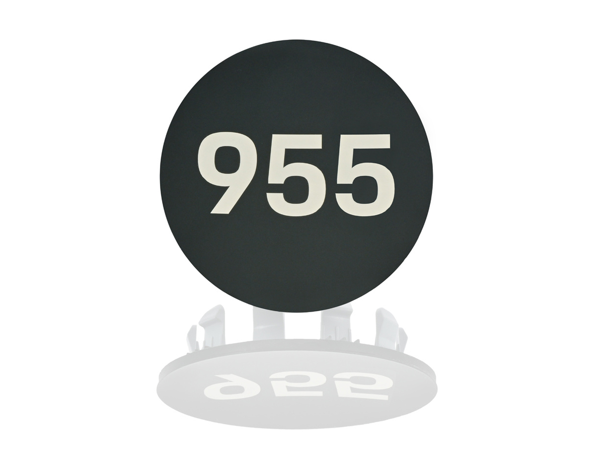 Porsche 955 Cayenne Wheel cup '955' logo Matt black PCG955303A ...