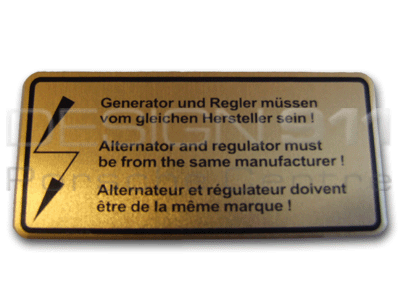 Porsche Alternator Decals | Genuine & Replacement Stickers | Design911 ...