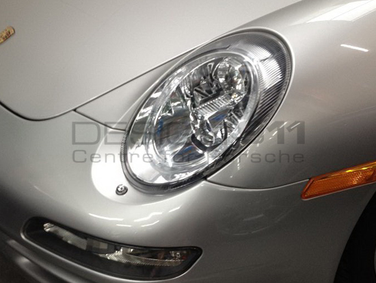 HEADLAMP DUAL PROJECTOR HALOGEN + AURORA LIGHT Porsche 997 05-08 SILVER ...