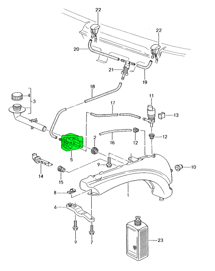 Porsche Windscreen Washer Tank Bracket 99652861501 - 99652861501 ...