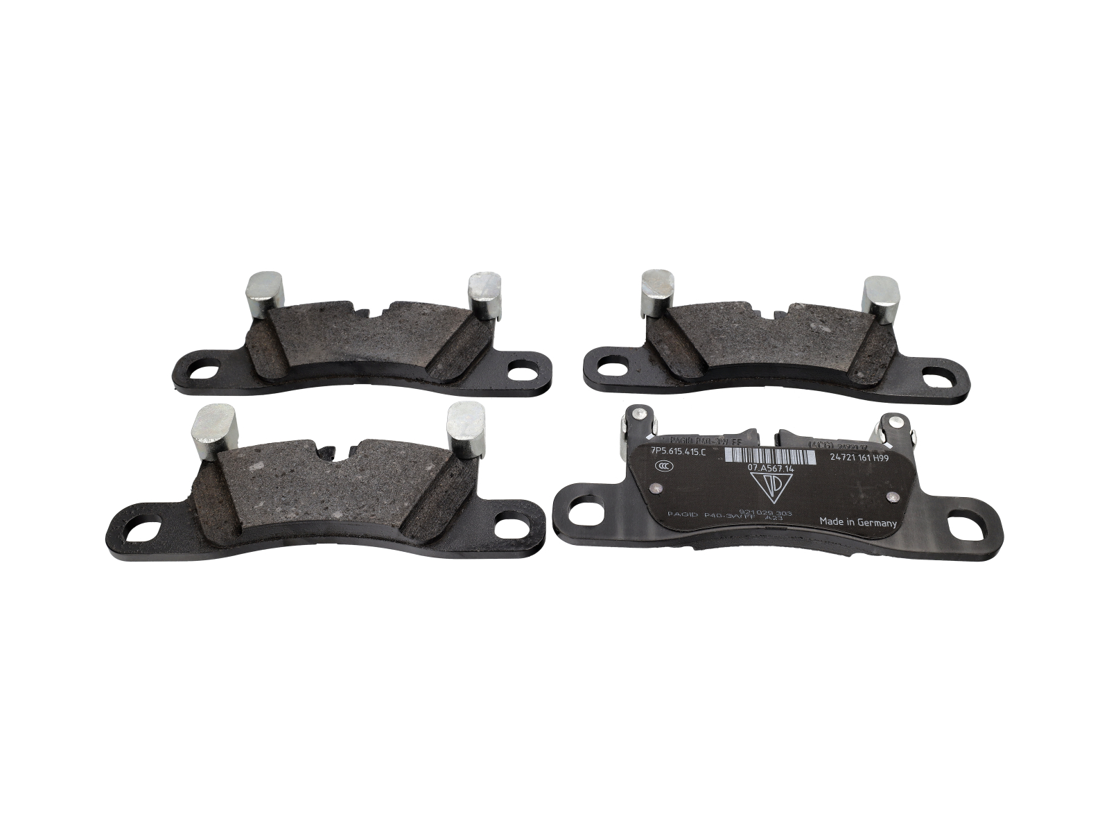 Brake pads Rear for Porsche 958 Cayenne >>2014 PCCB 958698451C ...